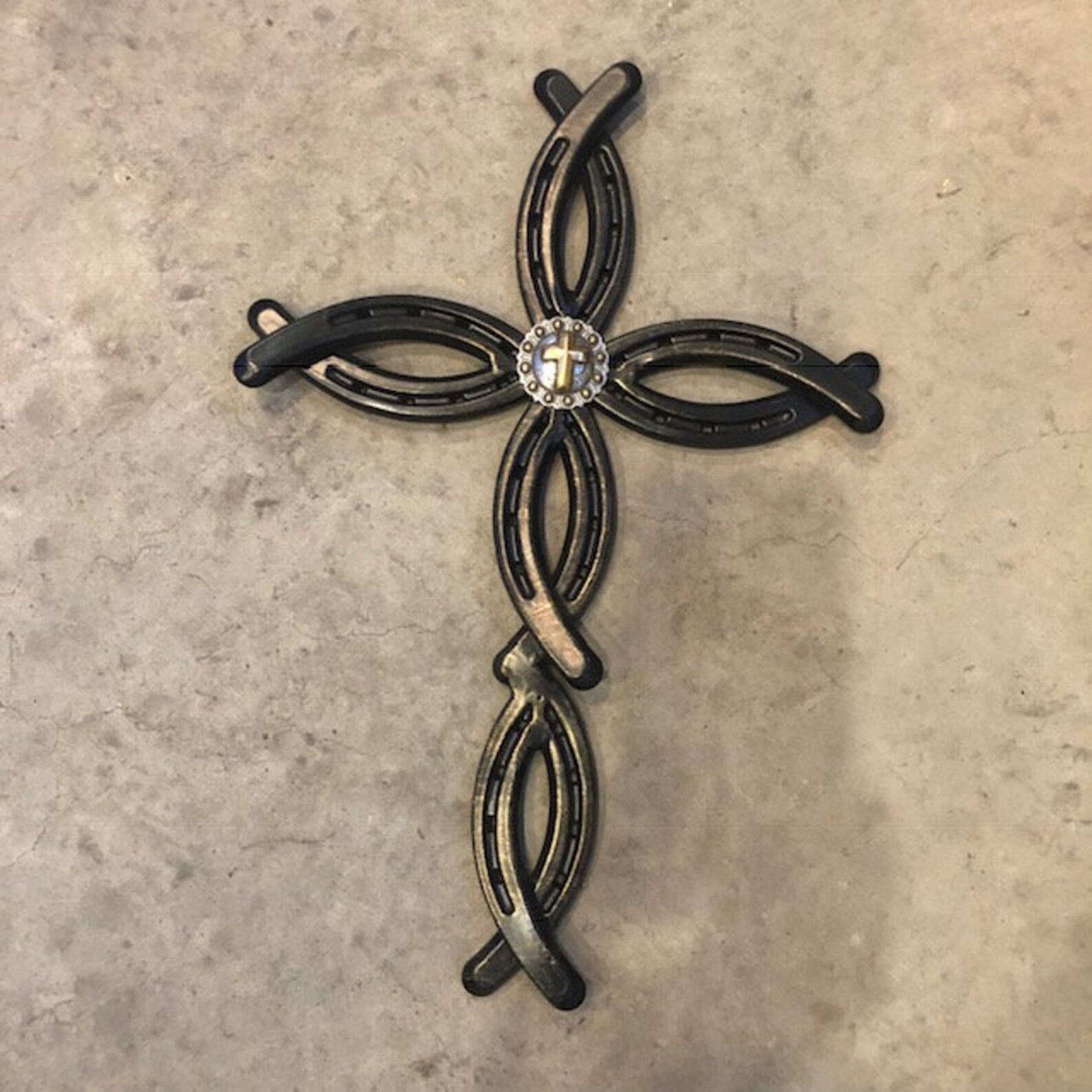 Horse Shoe Cross or Jesus Fish Horseshoe Cross Infinity Cross Home ...