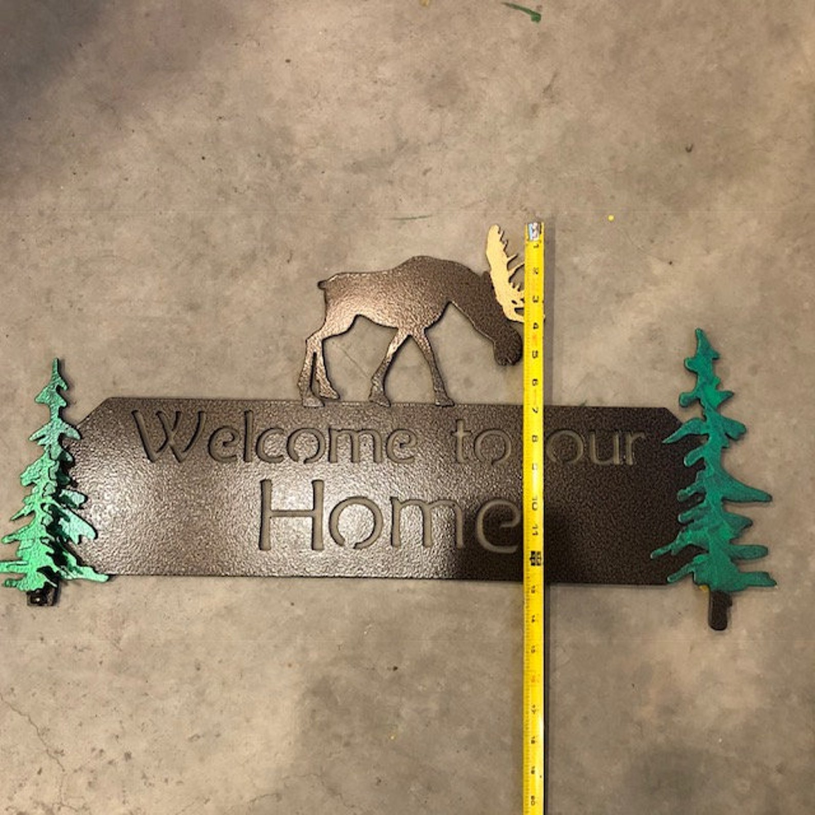 Moose welcome to Our Home Sign Metal Moose Welcome | Etsy