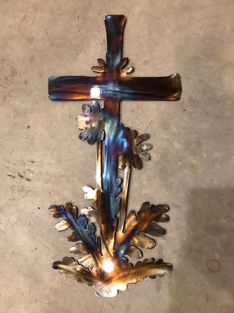 Cross Wall Decor Cross Metal Wall Sign Metal Wall Crosses | Etsy