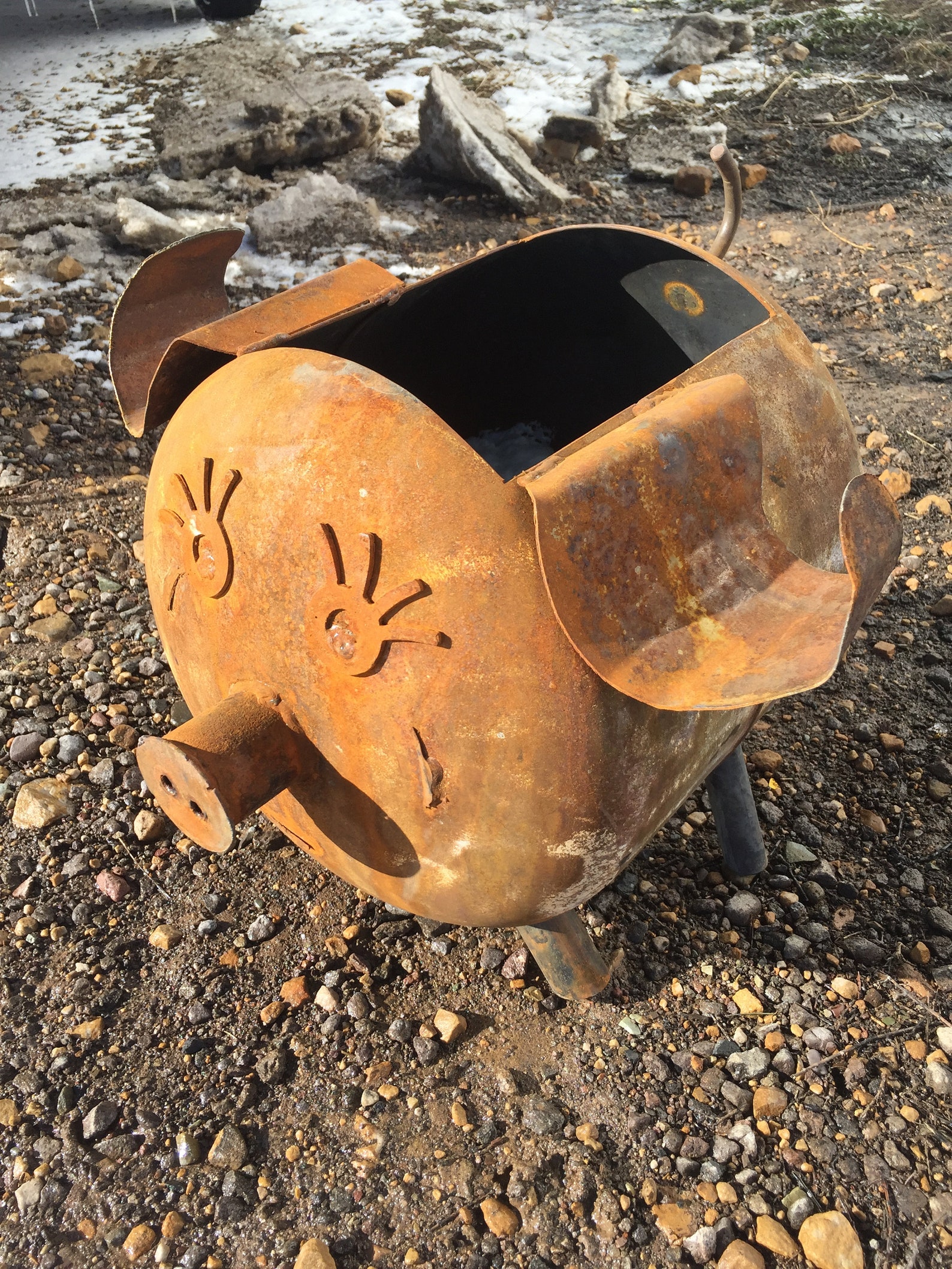 Propane Tank Pig Planter Metal Art Pig Planter Made Form | Etsy