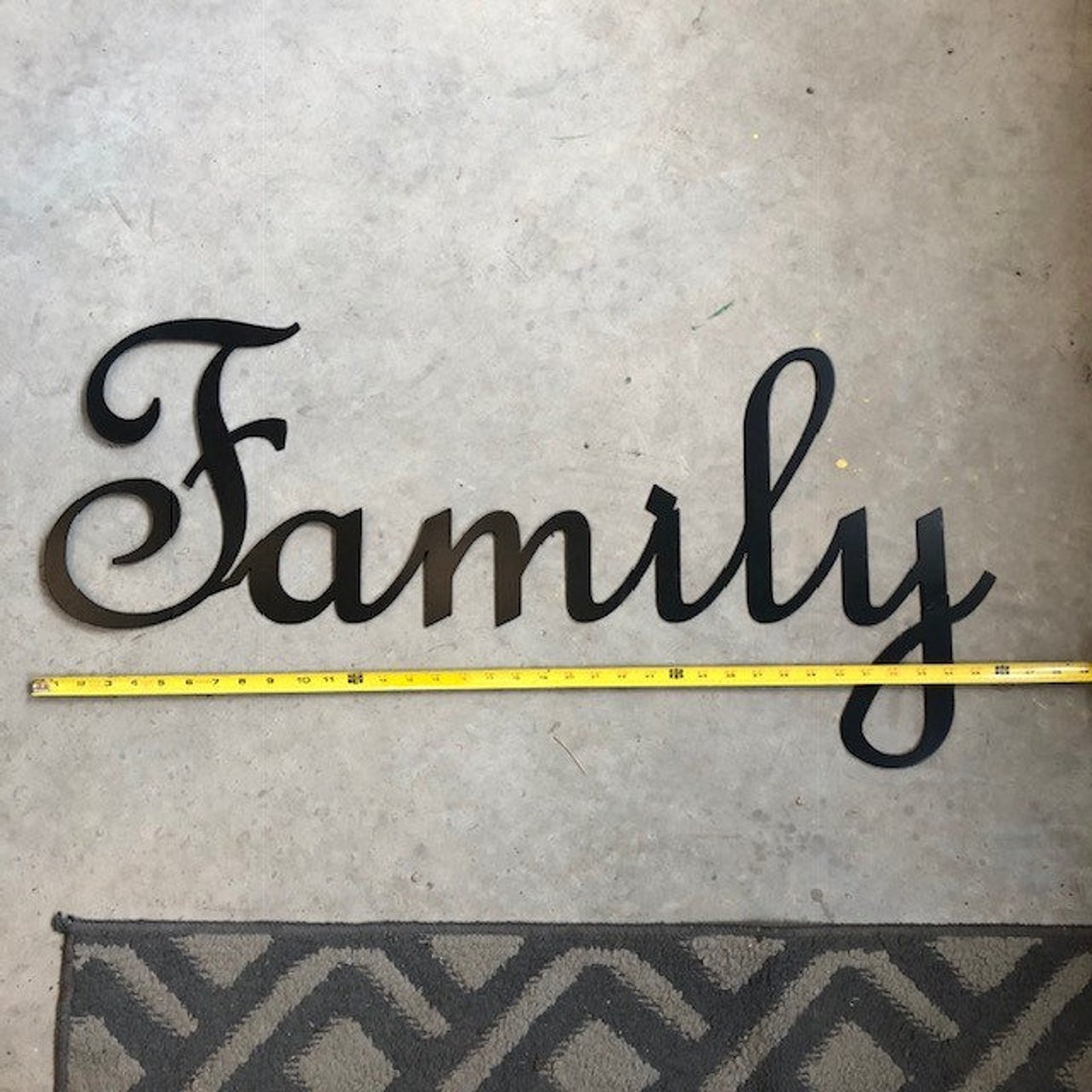 Large Family Sign Made Out of Thick Steel and Powdercoated - Etsy