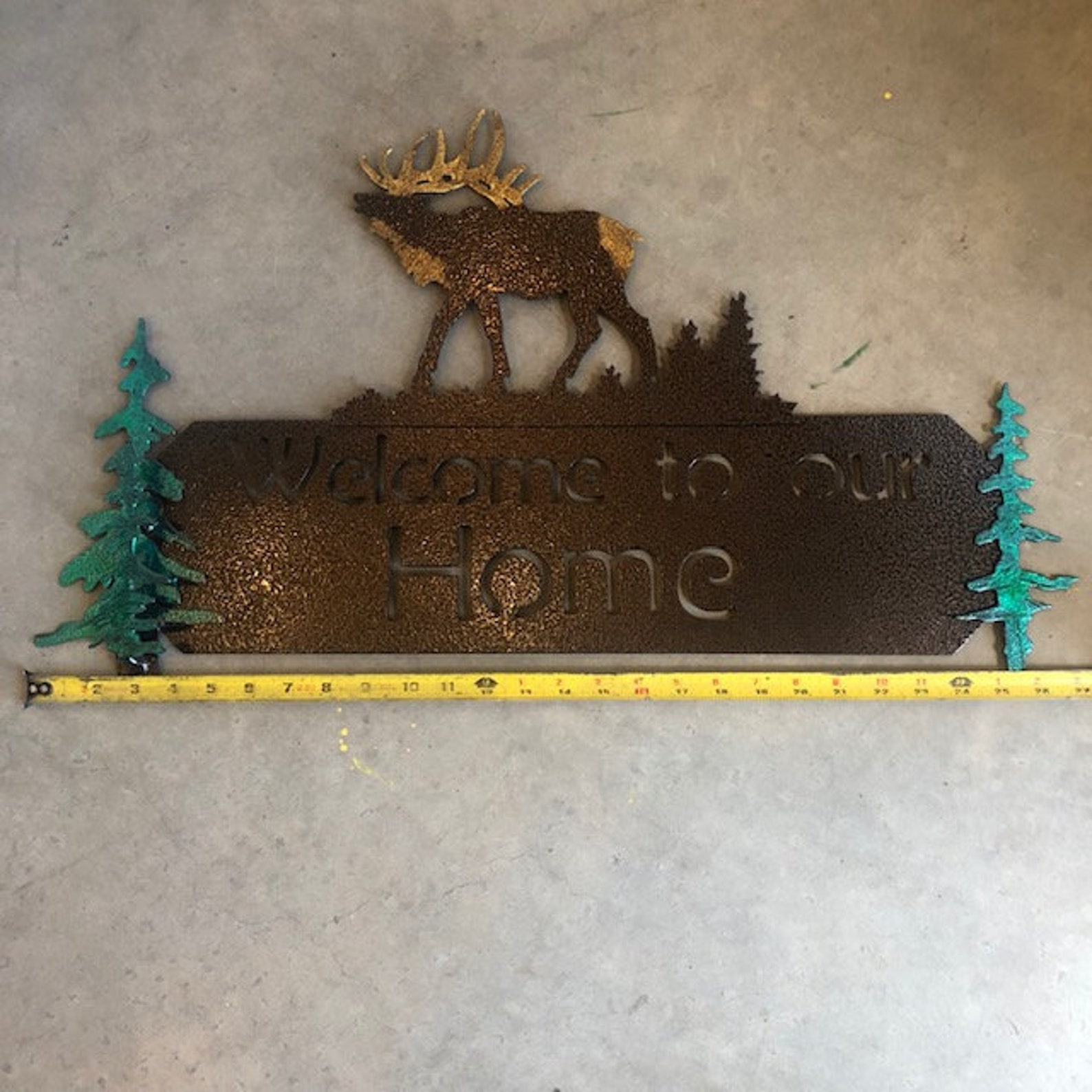 Elk "welcome to Our Home" Sign Welcome Sign Elk Welcome Sign 3D Sign - Etsy