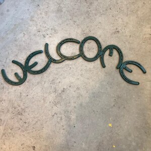 Horseshoe Welcome Sign Made From Genuine Horseshoes - Etsy