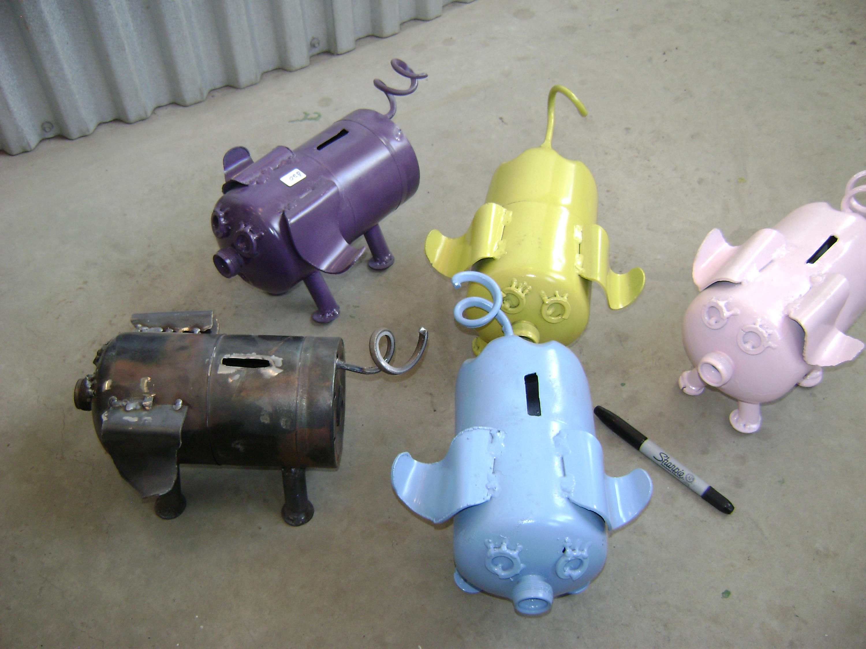 Piggy Bank made from Recycled Propane tank up-cycled baby gift | Etsy
