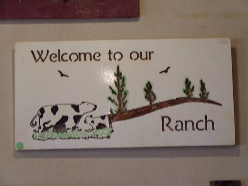 Welcome to Our Ranch Metal Sign - Etsy
