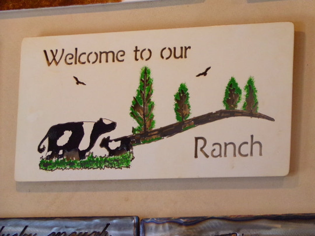 Welcome to Our Ranch Metal Sign - Etsy