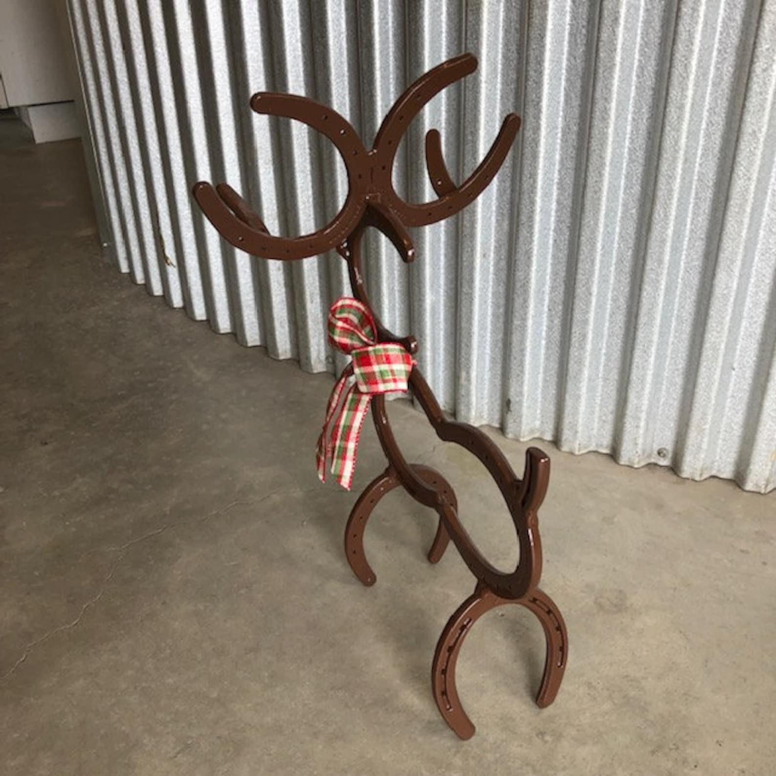 Horseshoe Reindeer Christmas Horse Shoe Reindeer Made Out of - Etsy