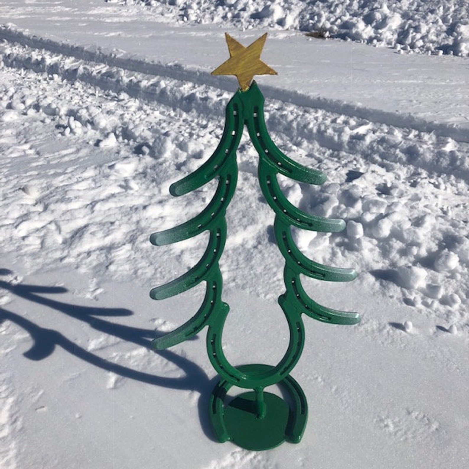 Horseshoe Christmas Tree Made From Authentic Horseshoes Cowboy ...