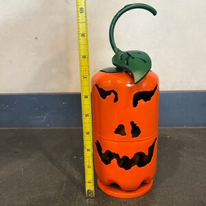 Pumpkin Upcycled Propane Tank Metal Pumpkin Yard Art Jack-o-lantern ...