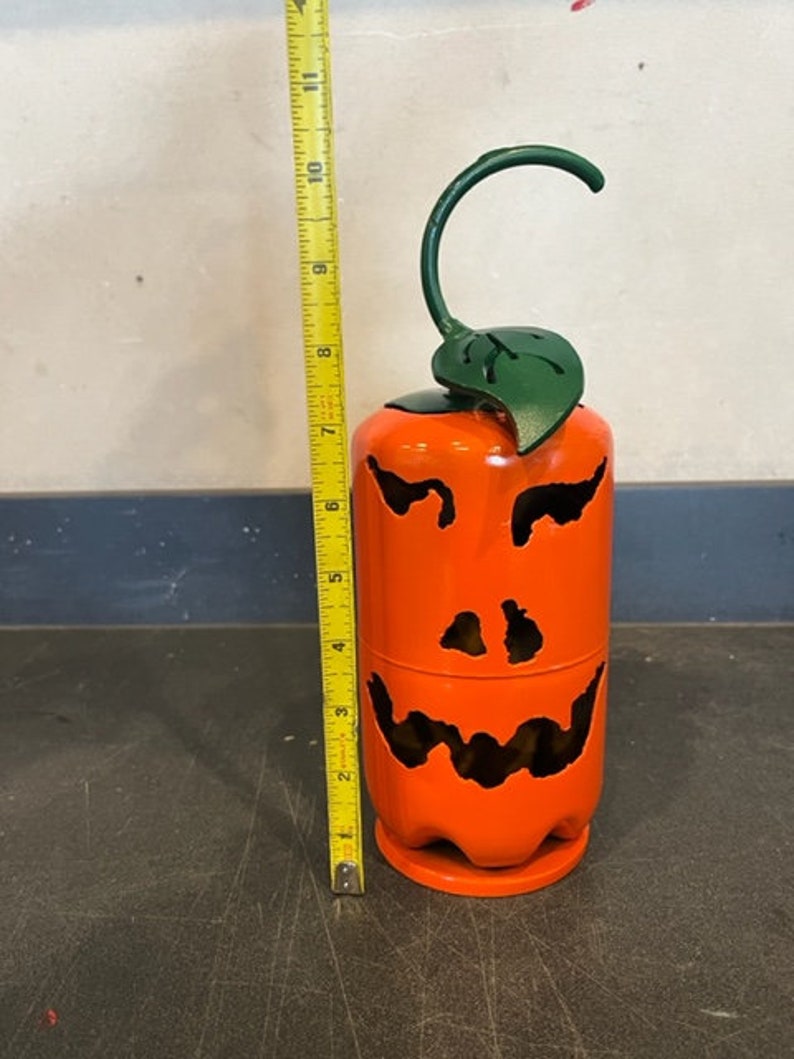 Pumpkin Upcycled Propane Tank Metal Pumpkin Yard Art Jack-o-lantern ...