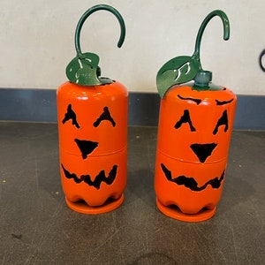 Pumpkin Upcycled Propane Tank Metal Pumpkin Yard Art Jack-o-lantern ...
