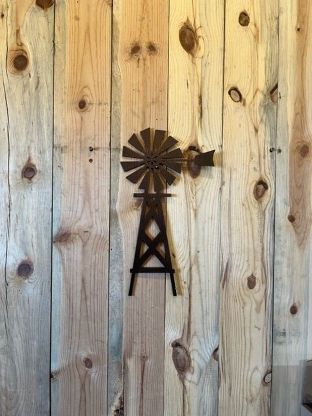 Metal Windmill Wall Hanging Windmill Ranch Decor Farmhouse Powder ...