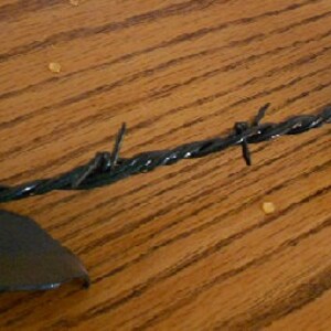 Steel Rose With Barbed Wire Stem Made From Recycled Metal and ...