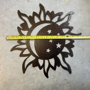 Sun and Moon With Stars Metal Sign Galactic Art - Etsy