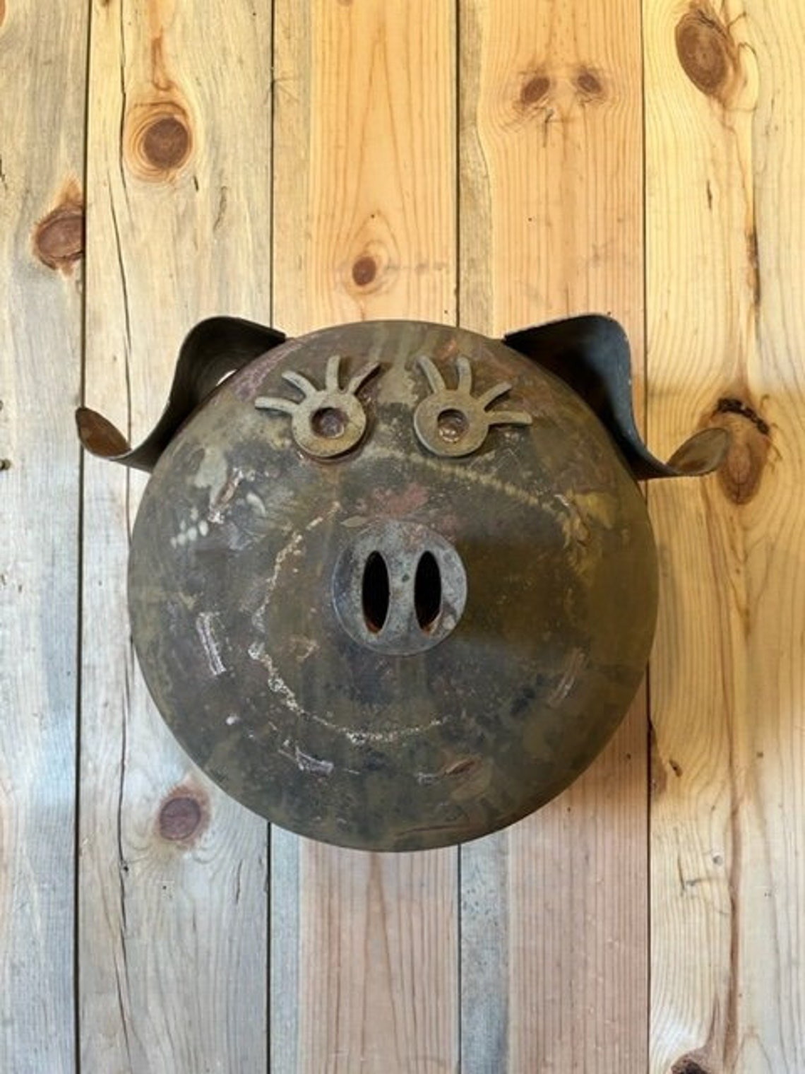 Hanging Pig Head Pig Metal Art Head Made Form Upcycled Propane - Etsy