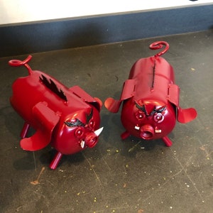Razorback Pig Made From Recycled Metal and Farm Parts and Colman ...