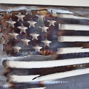 American Flag Metal Sign Distressed US Flag, United States Flag ...