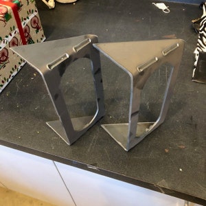 Set of 2 Trailer 6" Oval Light Mount Weld on Trailer or Flatbed Bracket ...