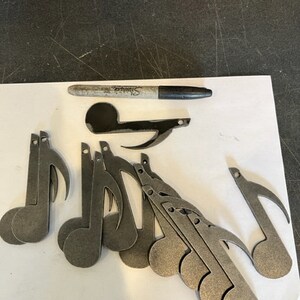 Music Note 12 Pack Decorative Steel Musical Notes With a Hole Blank ...