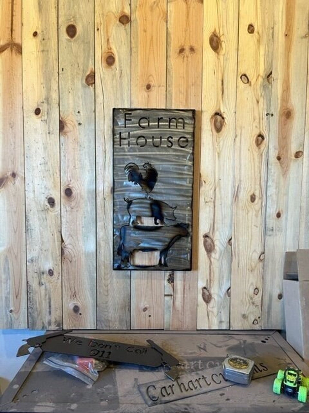 Farm House Sign Metal Sign Flawless Clearcoat Finish Can Be Hung ...