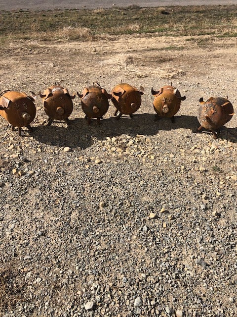 Propane Tank Pig Metal Art Pig Made Form Upcycled Propane Tank - Etsy ...