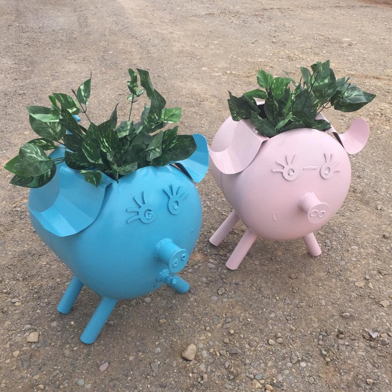 Propane Tank Pig Planter Metal Art Pig Planter Made Form - Etsy Canada