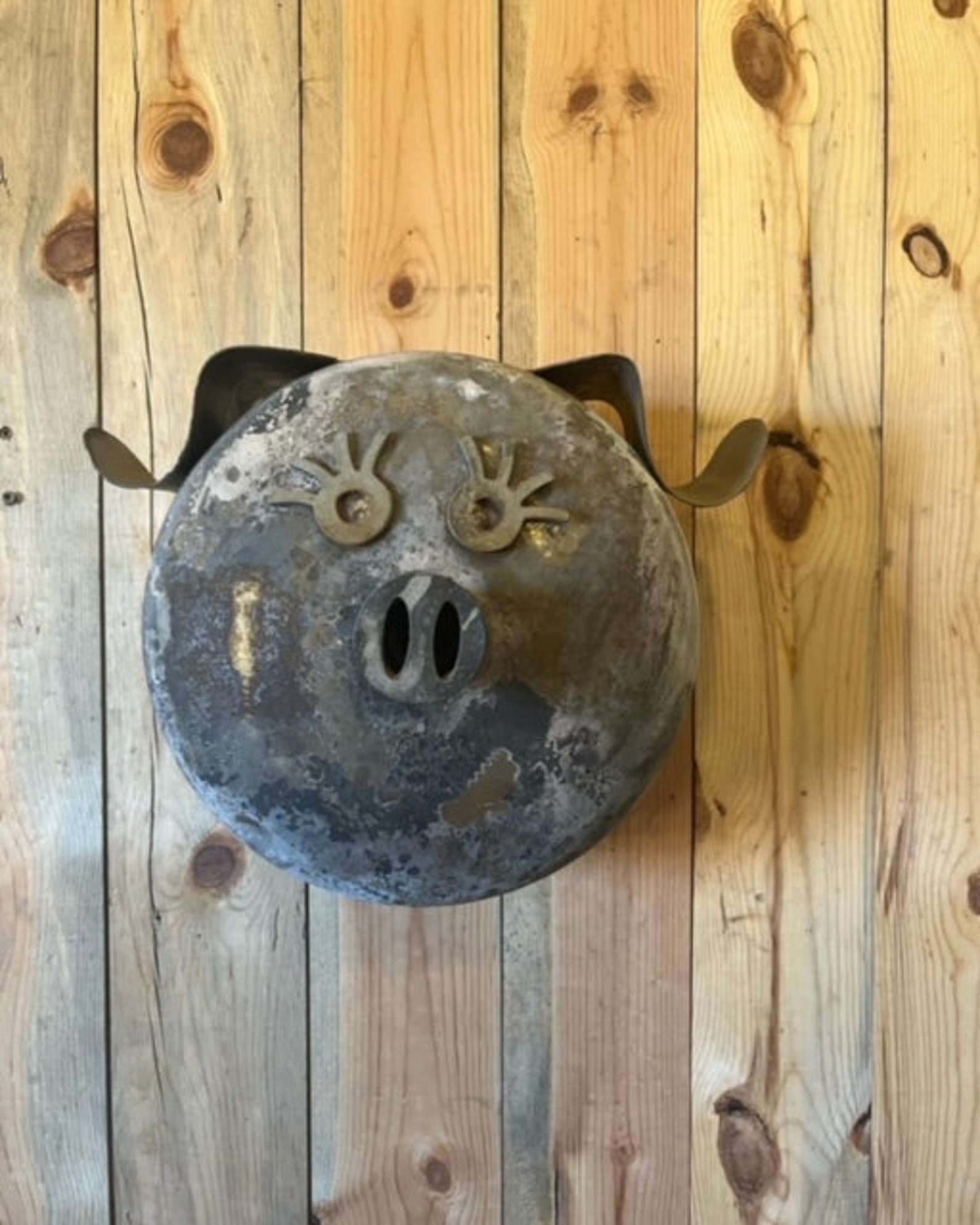 Hanging Pig Head Pig Metal Art Head Made Form Upcycled Propane - Etsy