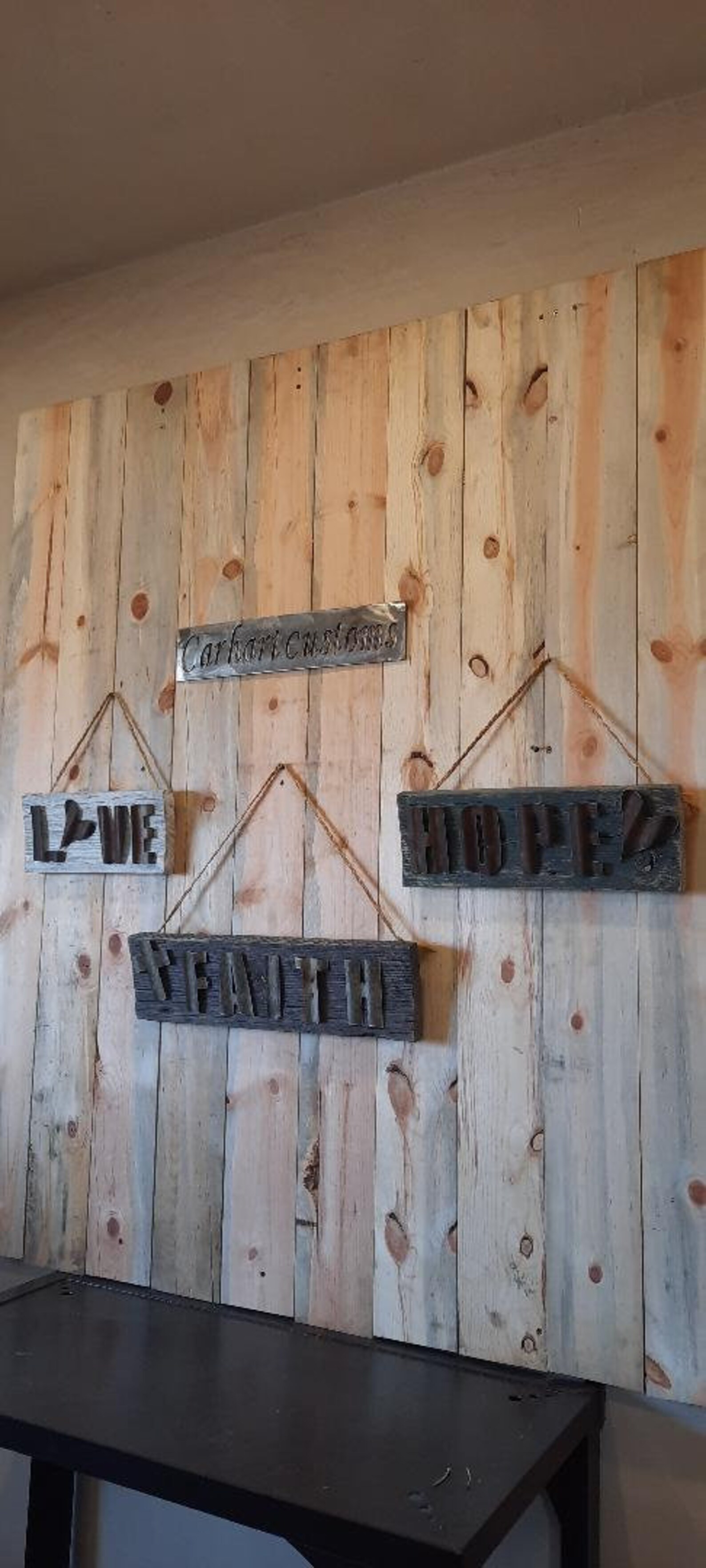 Faith sign Reclaimed barn wood corrugated tin | Etsy