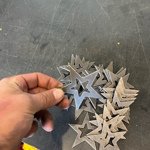 25 Decorative Steel Stars at a Time With a Center Star Cut Blank Craft ...