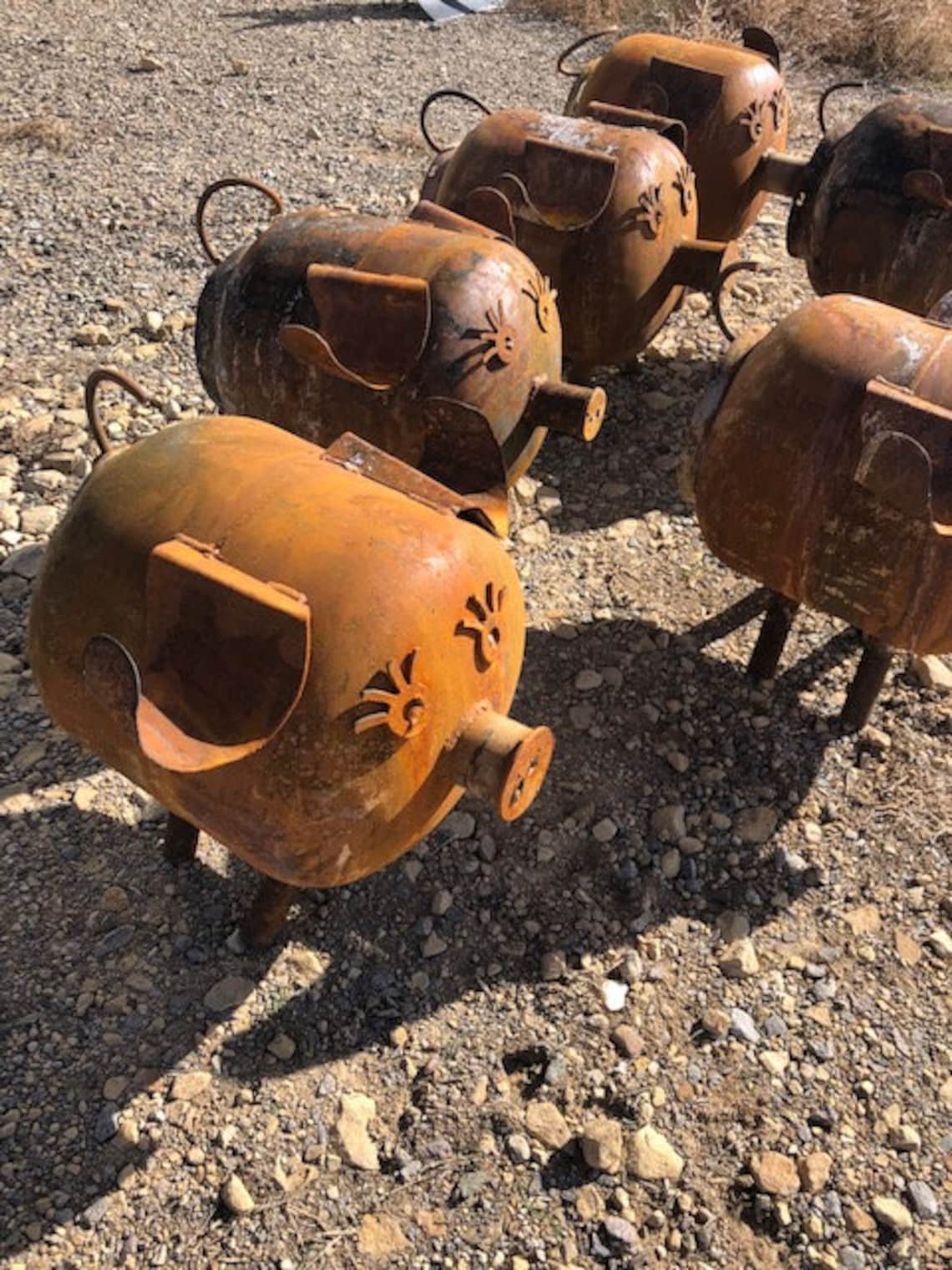 Propane Tank Pig Metal Art Pig Made Form Upcycled Propane Tank - Etsy