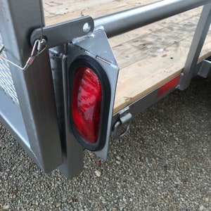 Set of 2 Trailer 6" Oval Light Mount Weld on Trailer or Flatbed Bracket ...