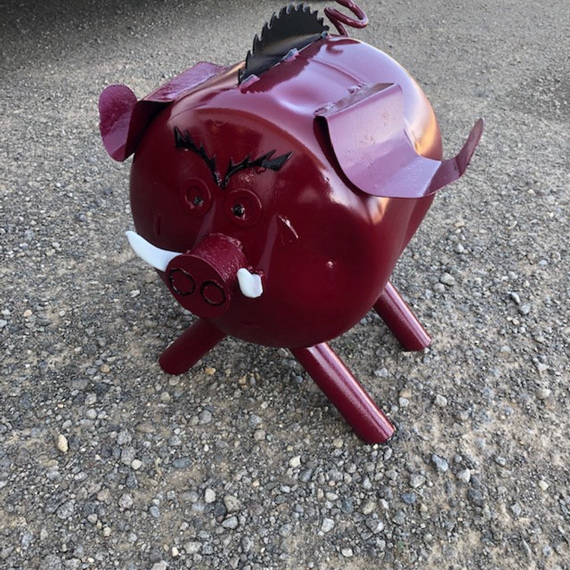Razorback Pig Made From Recycled Metal and Farm Parts Propane - Etsy