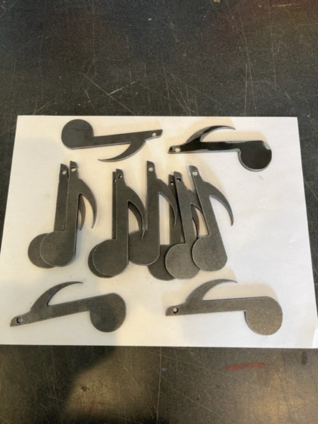 Music Note 12 Pack Decorative Steel Musical Notes With a Hole Blank ...