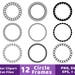 12 Circle Frames Clipart Monogram Frame SVG Round Frame | Etsy