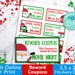 Christmas Kids Coupon Template Printable Reward Coupons for | Etsy
