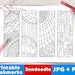Zendoodle Coloring Bookmarks Printable Bookmarks to Color | Etsy
