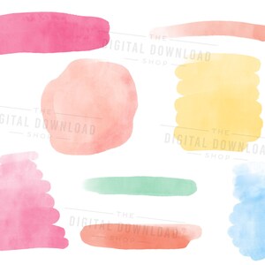 Watercolor Clipart, Watercolor Elements Clipart, Watercolor Shapes ...