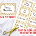 Gold Christmas Labels Template Editable, Printable Christmas Gift ...