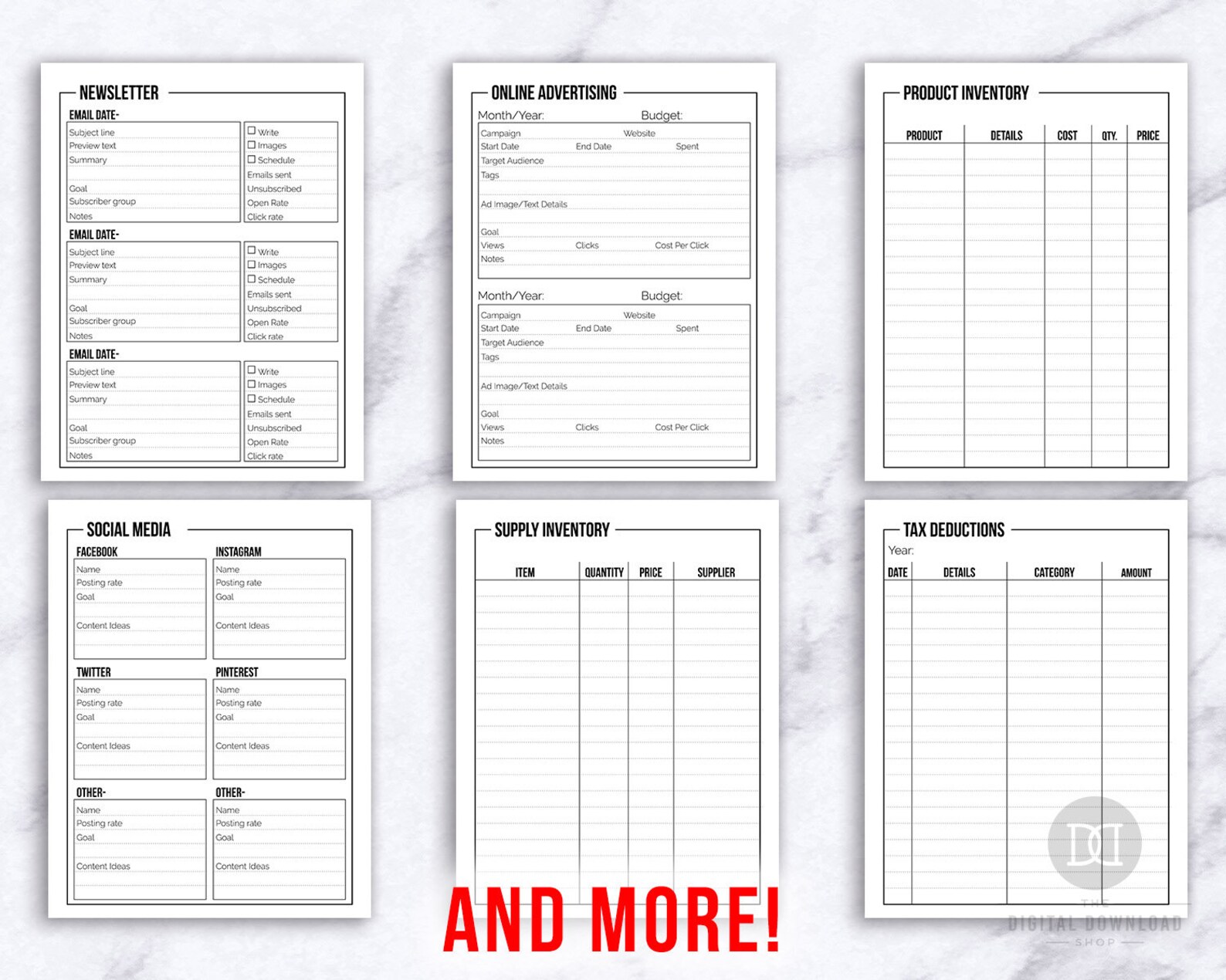 Small Business Planner Printable Home Business Organizer - Etsy