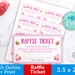 Valentine's Desserts Raffle Ticket Template, Printable Valentine's Day ...