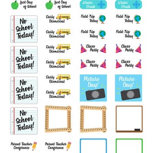 School Year Stickers, School Stickers, Back to School, Bullet Journal ...