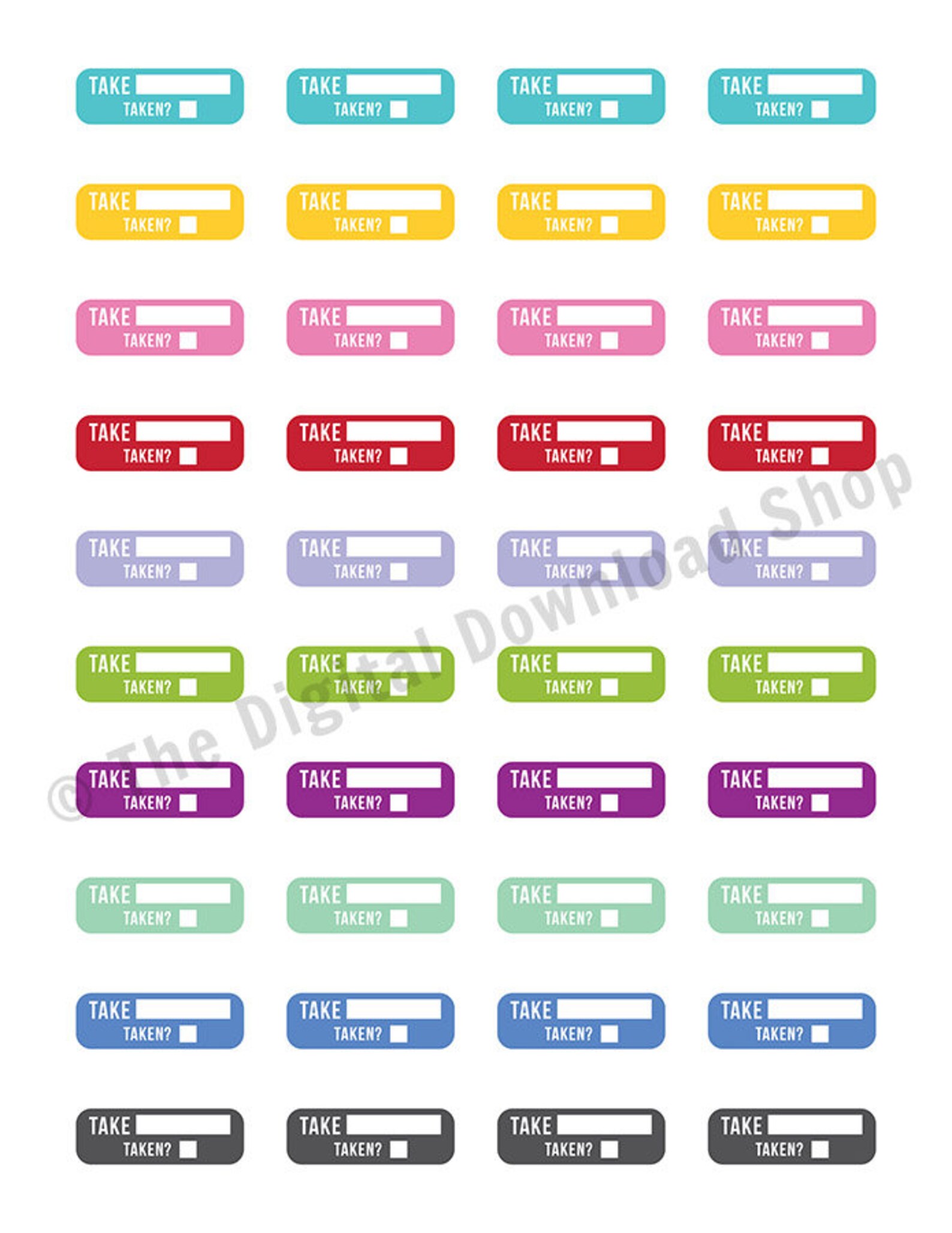 Take Medicine Reminder Stickers Take Vitamins Reminder - Etsy