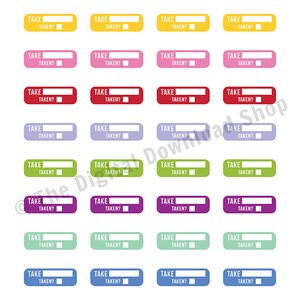Take Medicine Reminder Stickers, Take Vitamins Reminder Stickers ...