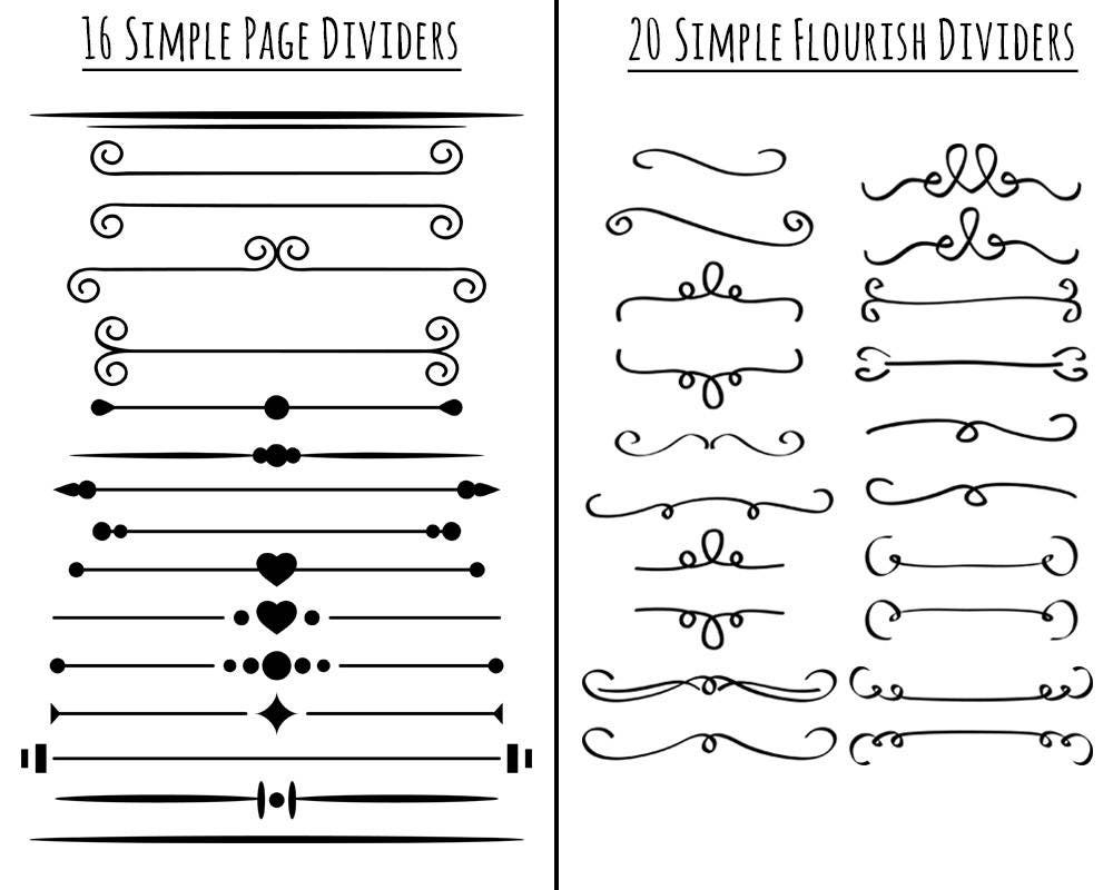 Line Divider Clipart 90 Dividers Mega Pack Wedding Clipart - Etsy Canada