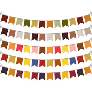 Fall Bunting Clipart, Bunting Banner Clipart, Autumn Bunting SVG ...
