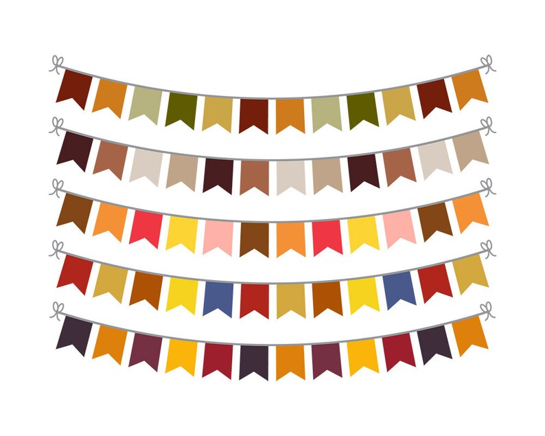 Fall Bunting Clipart Bunting Banner Clipart Autumn Bunting - Etsy