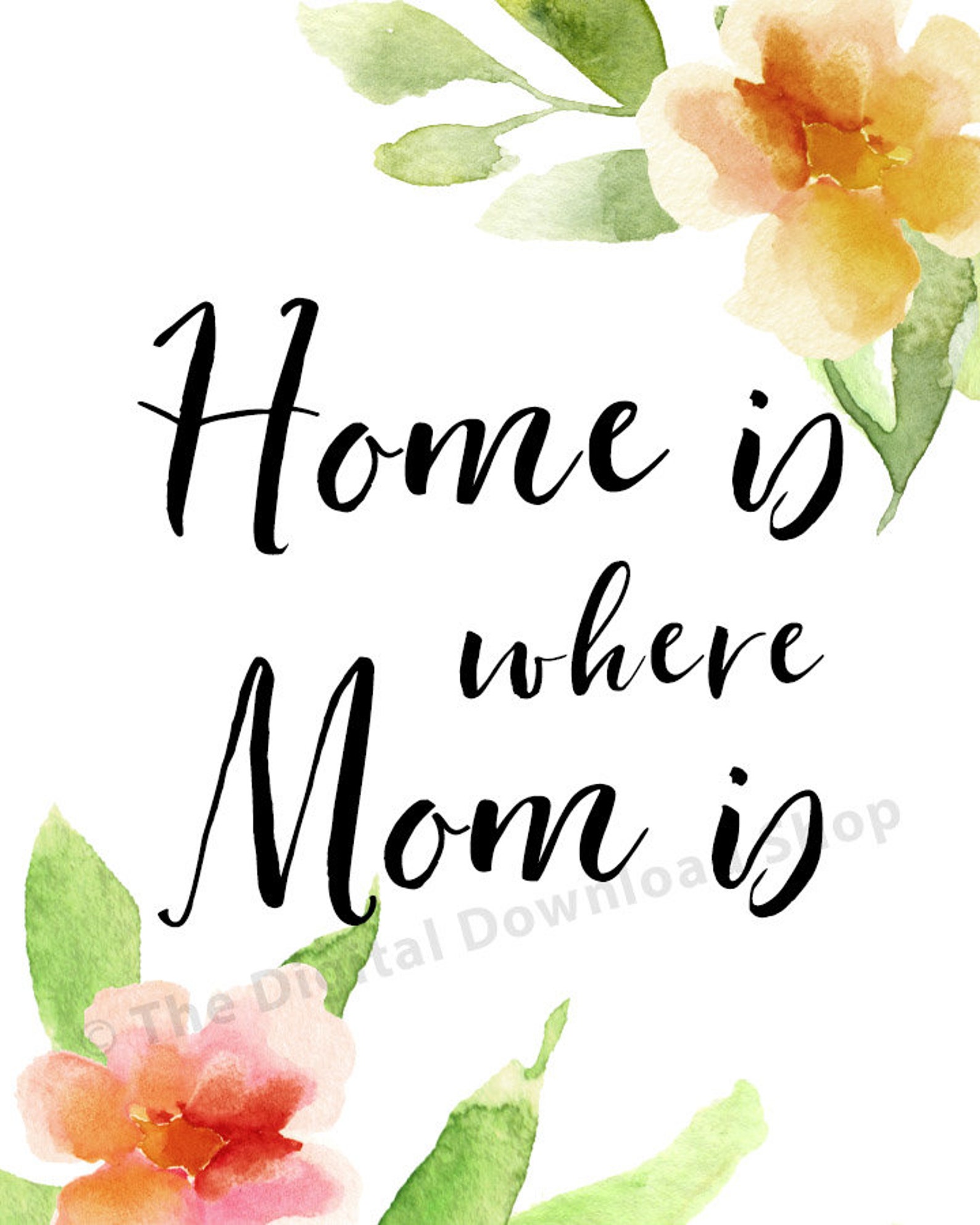 Home Is Where Mom Is Printable Mother's Day Printable My | Etsy