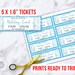Snowflake Event Ticket Printable, Editable Ticket Templates, Holiday ...