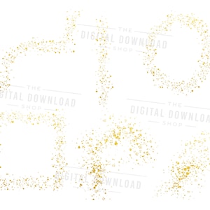 Gold Splatters Clipart, Gold Digital Paint Splatter Overlays, Gold ...