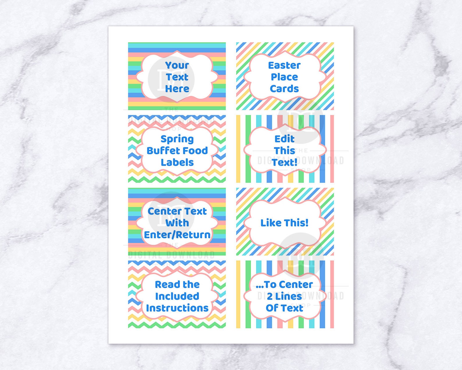 Easter Labels Printable, Editable Easter Tags, Customizable Easter Gift ...